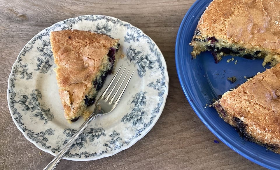 Recipe: Blueberry-Cornmeal Cake